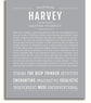 Harvey | Name Art Print – Name Stories