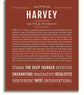 Harvey Personalized Name Meaning Art Prints – Name Stories