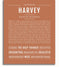 Harvey | Name Art Print – Name Stories