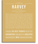 Harvey | Name Art Print – Name Stories