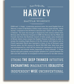 Harvey | Name Art Print – Name Stories