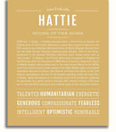 Hattie | Name Art Print – Name Stories