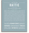 Hattie | Name Art Print – Name Stories