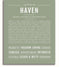 Haven Personalized Name Meaning Art Prints – Name Stories