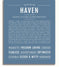 Haven (female) | Name Art Print – Name Stories