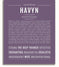 Havyn | Name Art Print – Name Stories