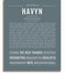 Havyn | Name Art Print – Name Stories