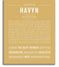Havyn Personalized Name Meaning Art Prints – Name Stories