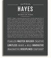 Hayes | Name Art Print – Name Stories