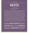 Hayes | Name Art Print – Name Stories