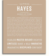 Hayes | Name Art Print – Name Stories