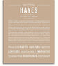 Hayes | Name Art Print – Name Stories
