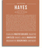 Hayes | Name Art Print – Name Stories