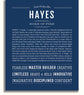 Hayes | Name Art Print – Name Stories