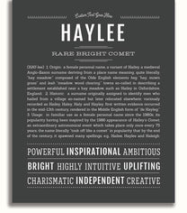 Haylee | Name Art Print – Name Stories