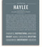 Haylee Personalized Name Meaning Art Prints – Name Stories
