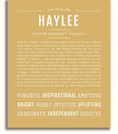 Haylee | Name Art Print – Name Stories