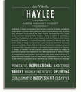 Haylee | Name Art Print – Name Stories