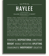 Haylee | Name Art Print – Name Stories