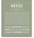 Haylee | Name Art Print – Name Stories