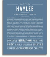 Haylee | Name Art Print – Name Stories