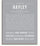 Hayley | Name Art Print – Name Stories