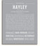 Hayley Personalized Name Meaning Art Prints – Name Stories