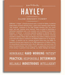 Hayley | Name Art Print – Name Stories