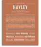 Hayley | Name Art Print – Name Stories
