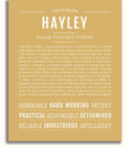 Hayley | Name Art Print – Name Stories
