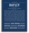 Hayley Personalized Name Meaning Art Prints – Name Stories