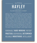 Hayley | Name Art Print – Name Stories