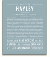 Hayley | Name Art Print – Name Stories