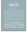 Hayley Personalized Name Meaning Art Prints – Name Stories