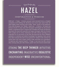 Hazel | Name Art Print – Name Stories