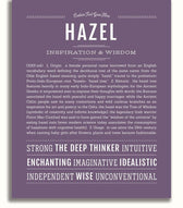 Hazel | Name Art Print – Name Stories
