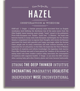 Hazel | Name Art Print – Name Stories