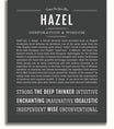 Hazel | Name Art Print – Name Stories