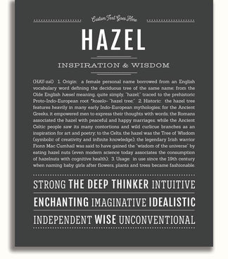 Hazel | Name Art Print – Name Stories