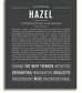 Hazel | Name Art Print – Name Stories