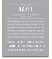 Hazel | Name Art Print – Name Stories