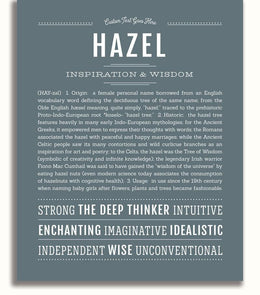 Hazel | Name Art Print – Name Stories