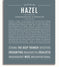 Hazel | Name Art Print – Name Stories