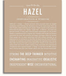 Hazel | Name Art Print – Name Stories