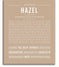 Hazel | Name Art Print – Name Stories