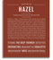 Hazel | Name Art Print – Name Stories