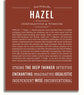 Hazel | Name Art Print – Name Stories