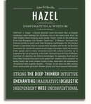Hazel | Name Art Print – Name Stories