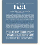 Hazel | Name Art Print – Name Stories
