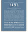 Hazel | Name Art Print – Name Stories